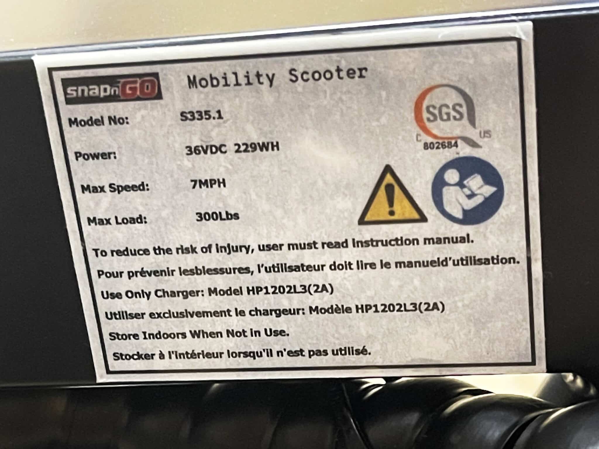 SNAPnGO Mobility Scooter Deluxe Edition - E-SNAPnGO